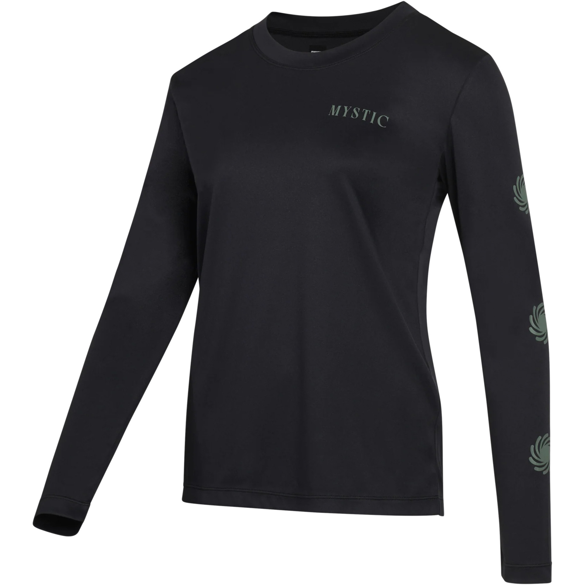 Mystic Womens Jayde Long Sleeve Loose Quickdry Rash Vest 35001 230156 - Black | Wetsuit Outlet